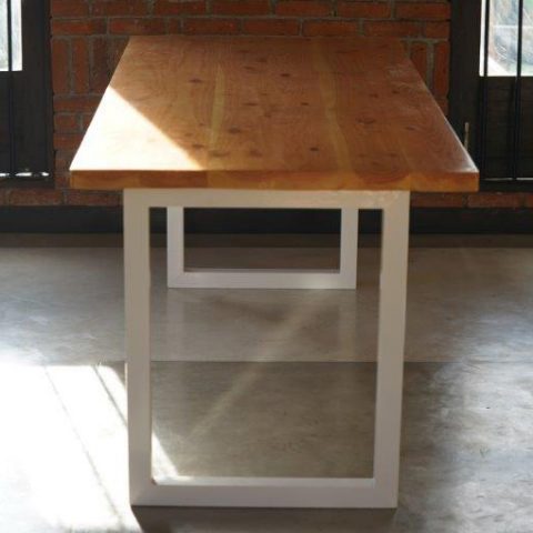 Elegant White Duglas Fir Dining Table | The Pine Studio
