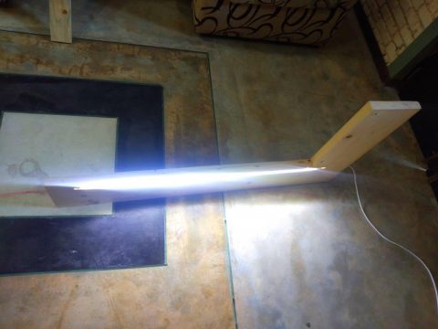 L shape Floating Rack with LED Lights | The Pine Studio