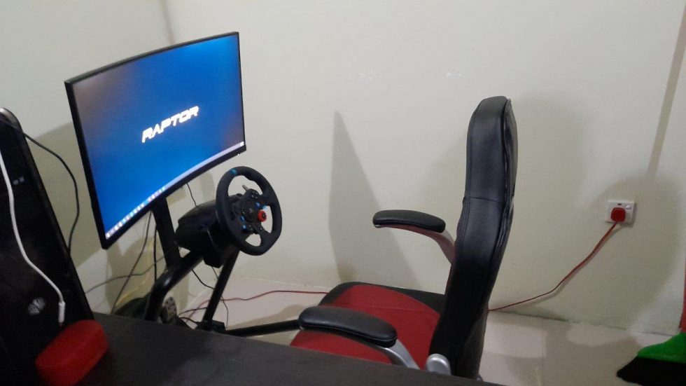 LogitecG29 gaming cockpit sim rasing rig jig gaming console custom ...