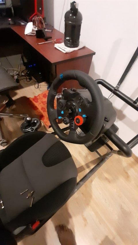 LogitecG29 gaming cockpit sim rasing rig jig gaming console custom ...